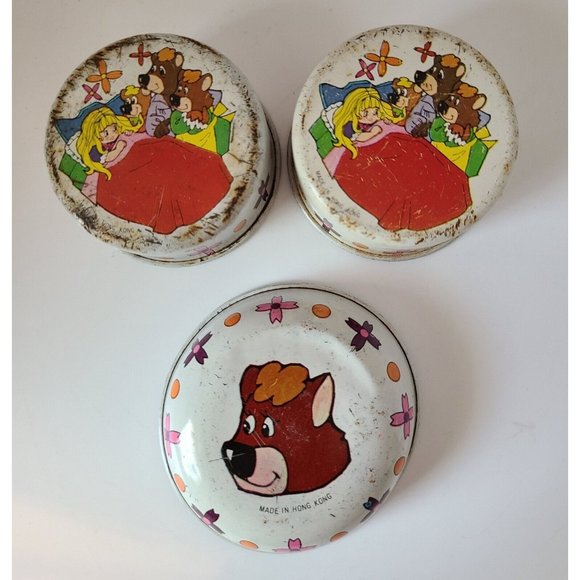 Unbranded | Toys | Vintage Toy Tin Litho Dishes Plates Pans Goldilocks ...
